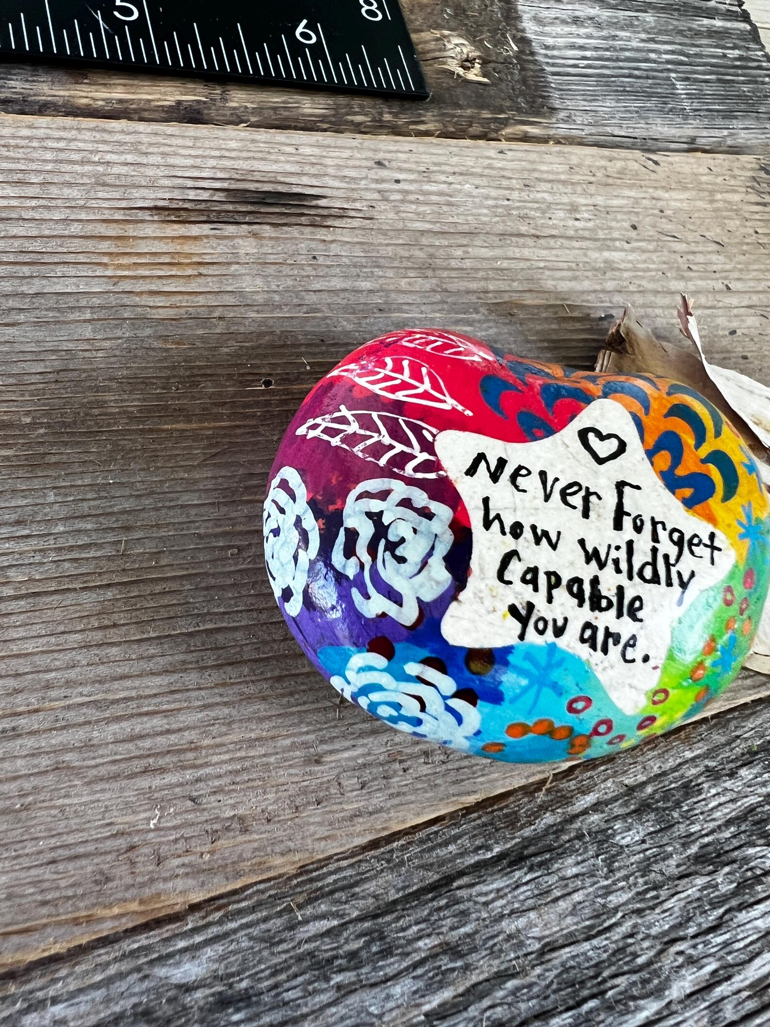 Inspirational Hand-painted Rock Never Forget How Wildly Capable You Are ...