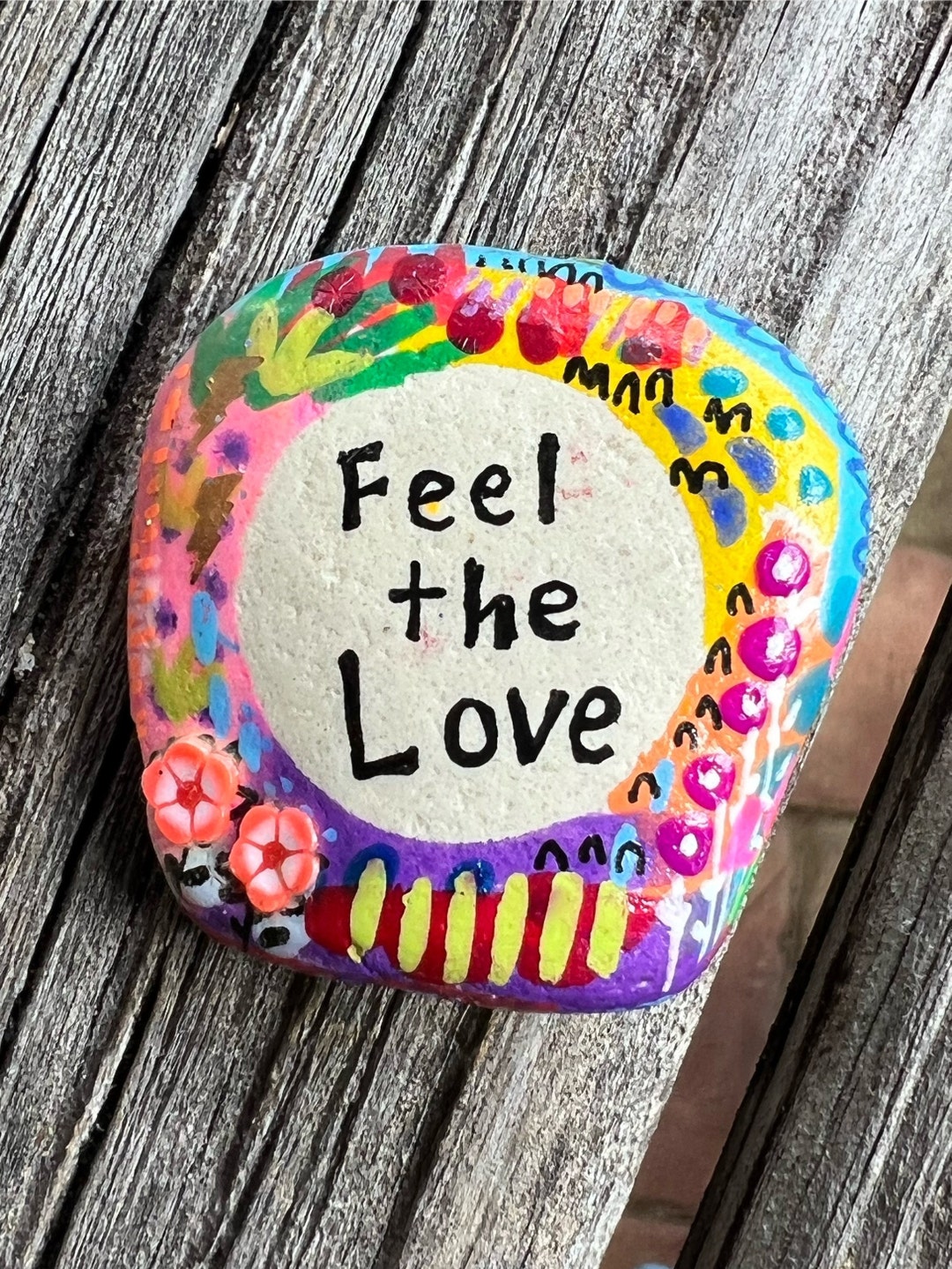 Positivity Love Rock, Feel the Love, 1.5 Inch Painted Rock - Etsy