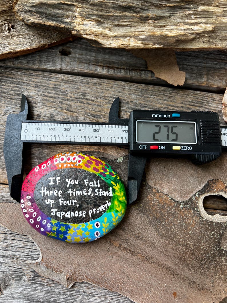 Hand Painted Rock Art: Inspirational Japanese Proverb 2.75 Inches - Etsy