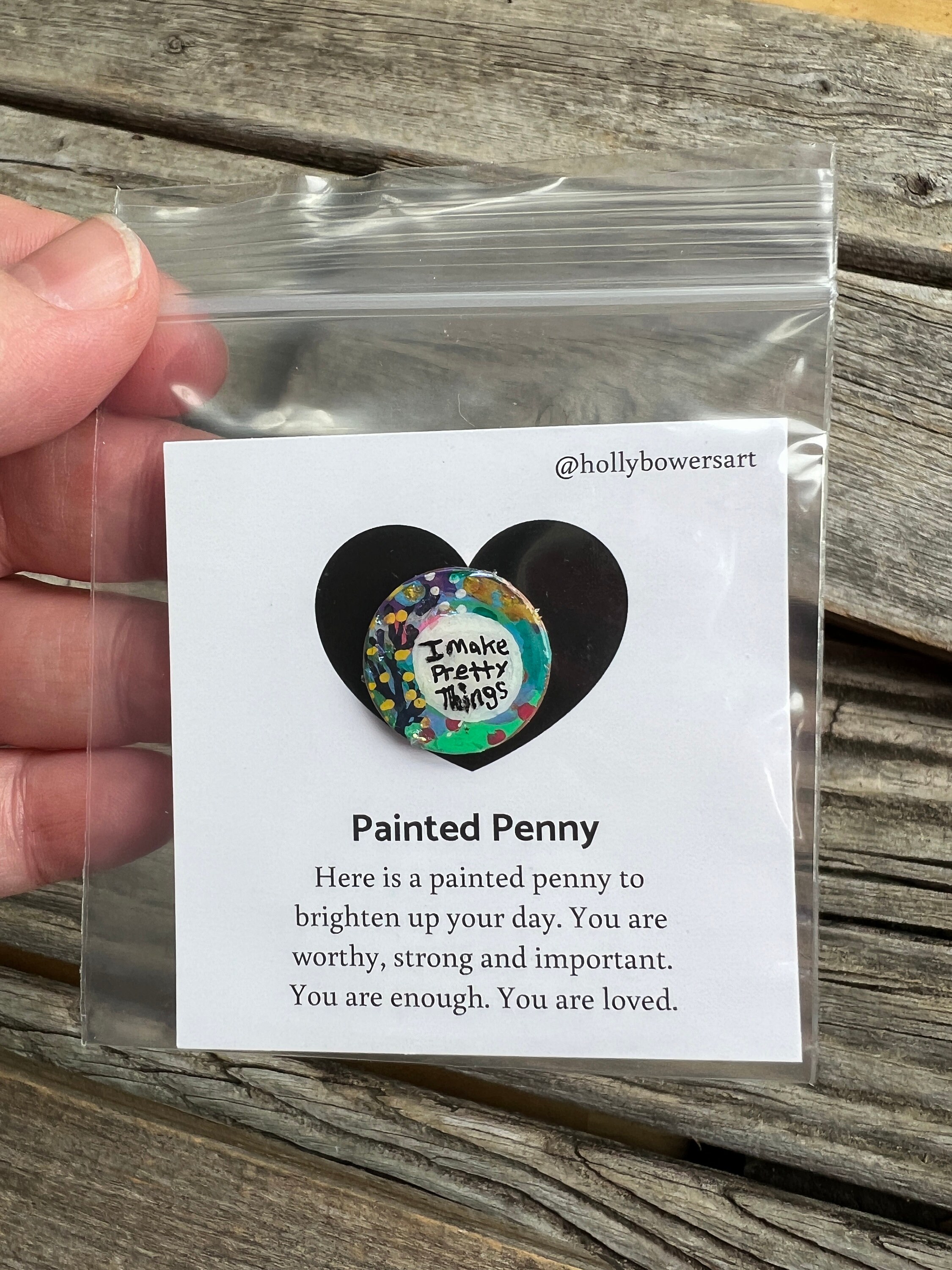 Hand-painted US Penny: Unique Acrylic Coin Art (.75 Inches) - Etsy