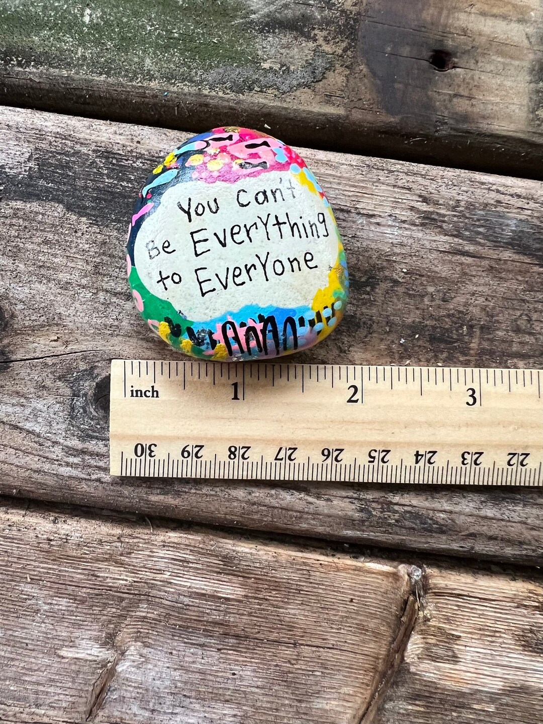 Inspirational Hand-painted Rock: Self-care Gift, 'you Can't Be ...