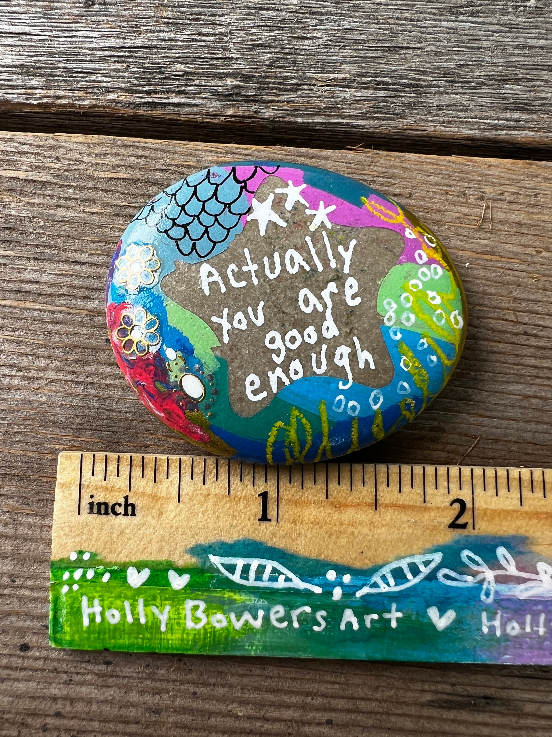 Boost Confidence With This Hand-painted Inspirational Rock - Actually ...