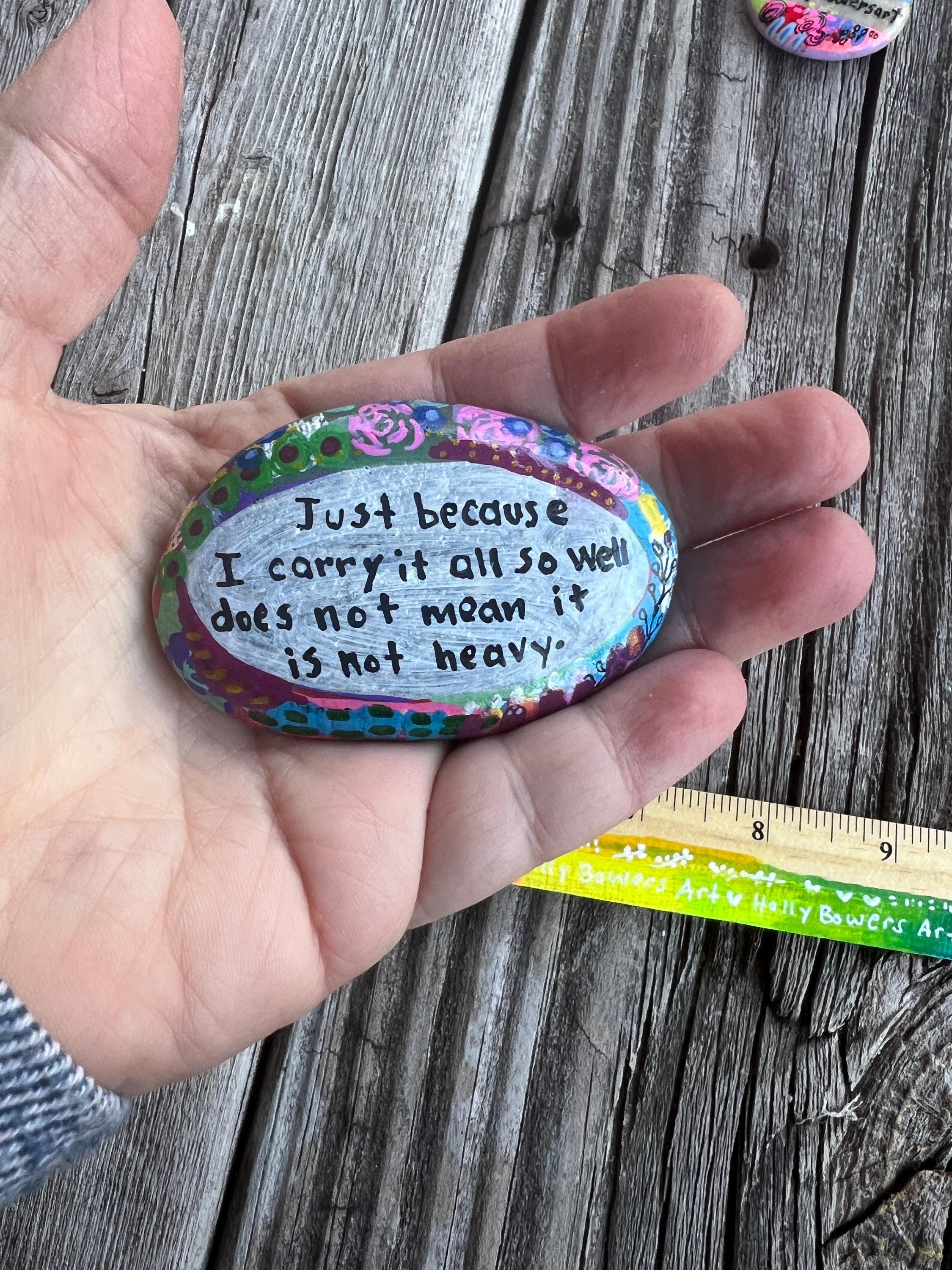 Hand Painted Rock: Inspirational Message Decor (2.75-inch) - Etsy