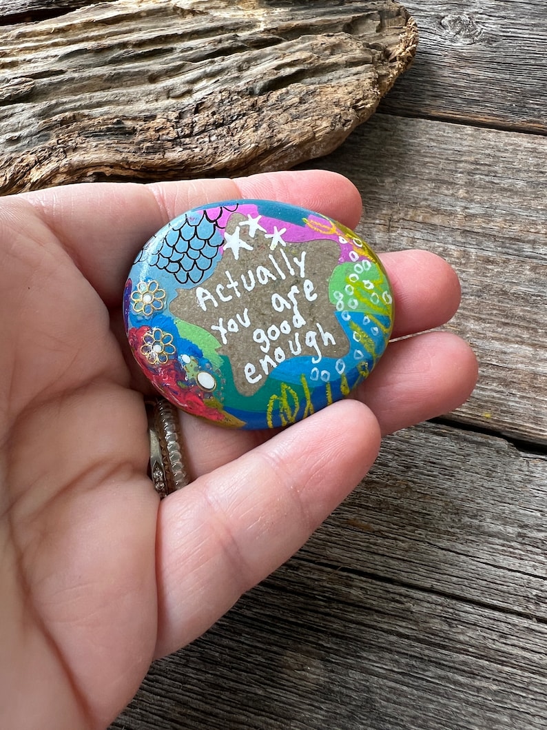 Boost Confidence With This Hand-painted Inspirational Rock - Actually ...
