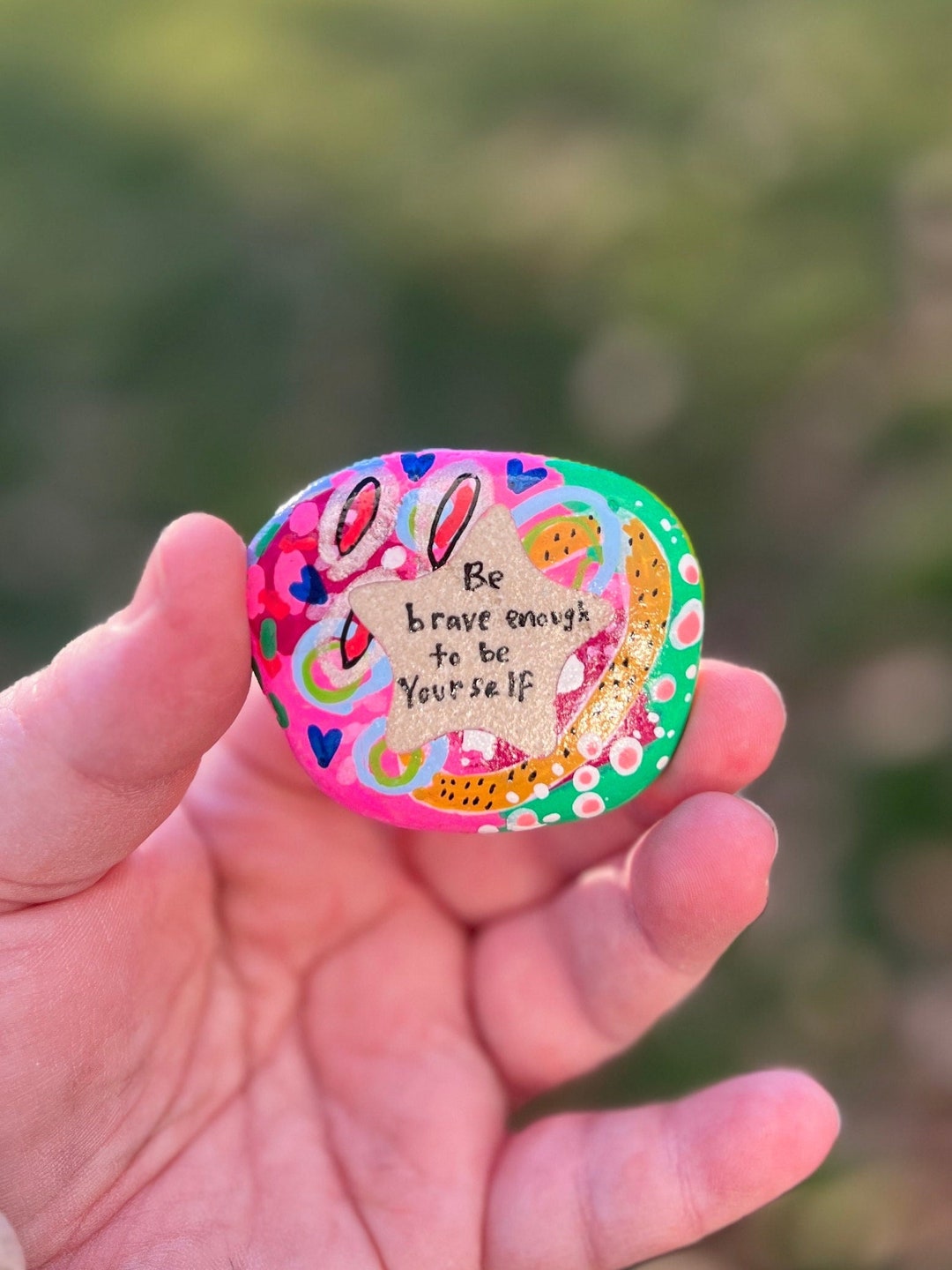Bravery Quote, Be Brave Enough to Be Yourself, Star, 2.25 Inch Painted ...