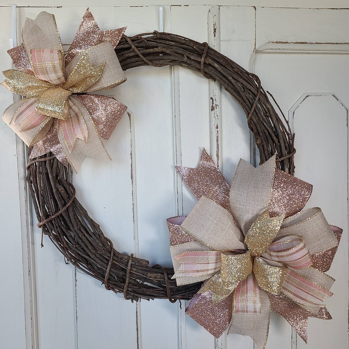 Romantic Pink Rustic Farmhouse Bow for Valentine's Day. - Etsy