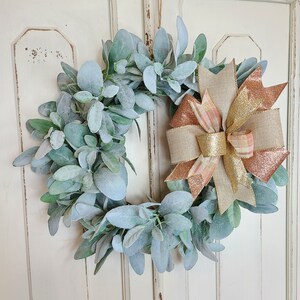 Romantic Pink Rustic Farmhouse Bow for Valentine's Day. Wreath Bow ...