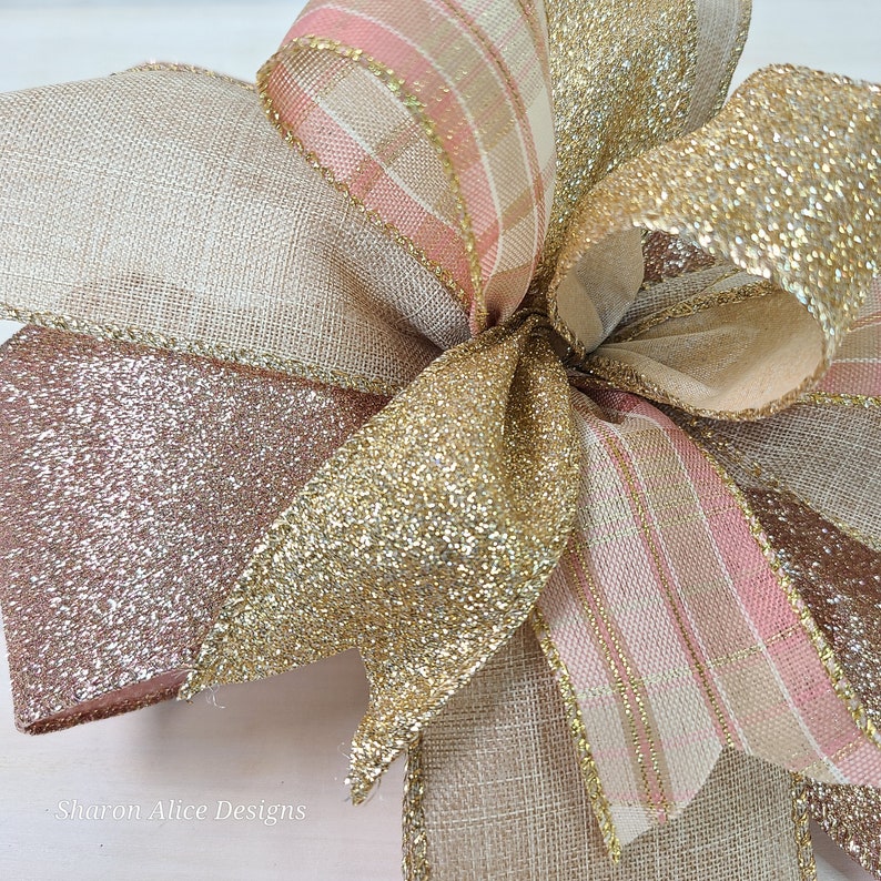 Romantic Pink Rustic Farmhouse Bow for Valentine's Day. - Etsy