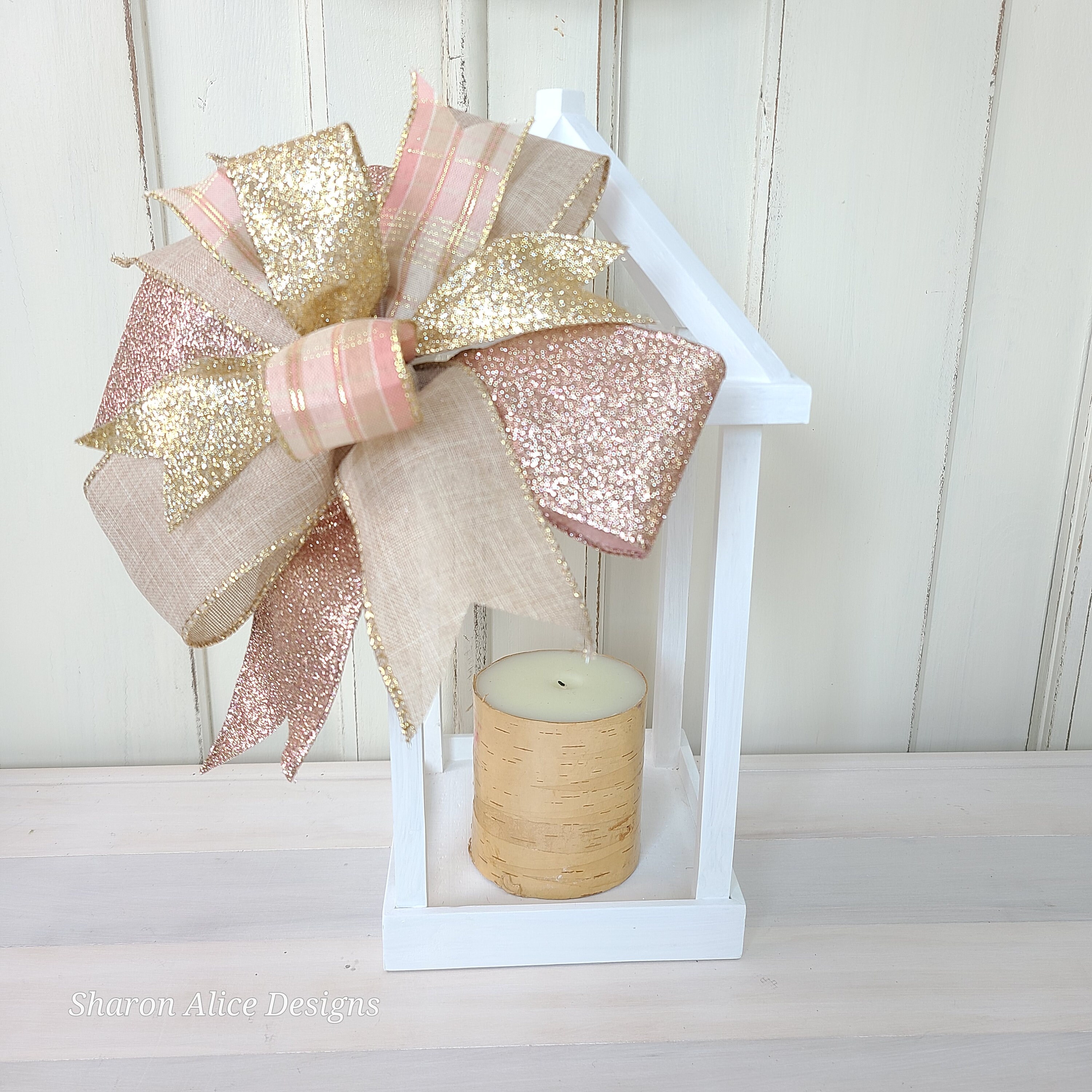 Romantic Pink Rustic Farmhouse Bow for Valentine's Day. - Etsy