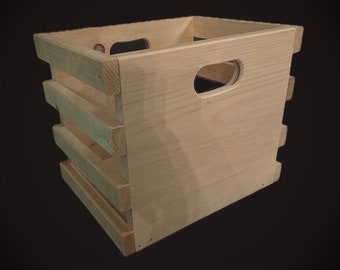 Custom Reclaimed Wood Record Storage Box ,rustic Vinyl Record Crate ...