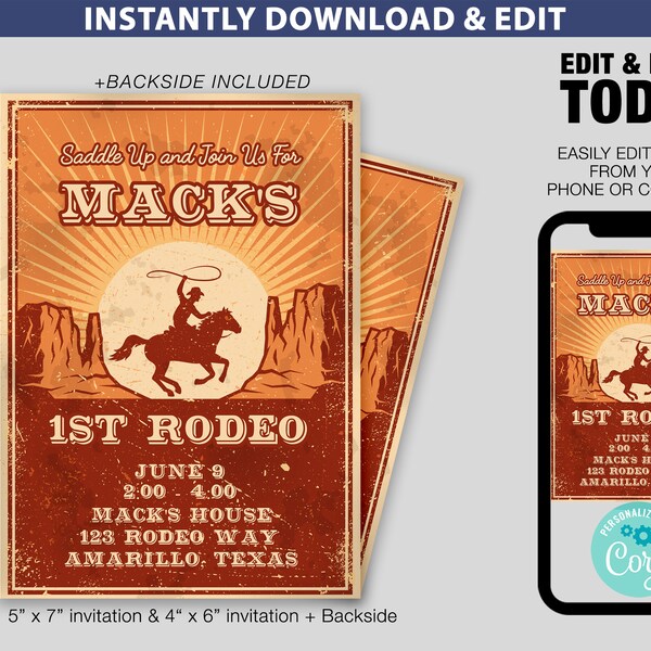 Yellowstone Birthday Invitation - Etsy