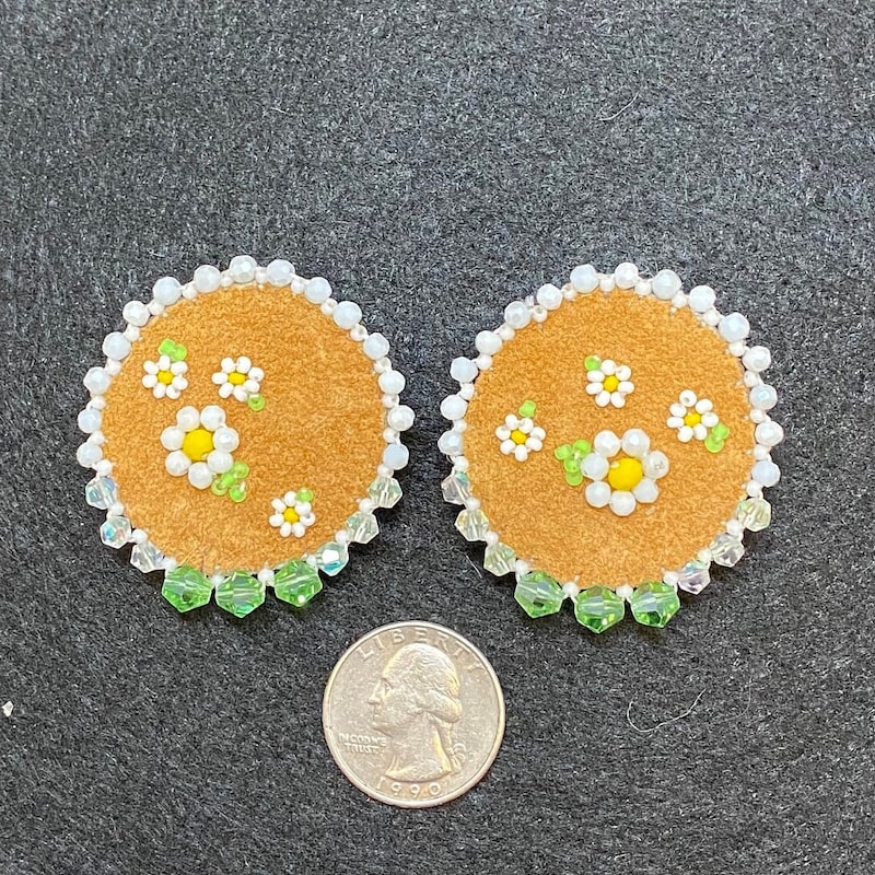 Deer Hide Bead Earrings - Etsy