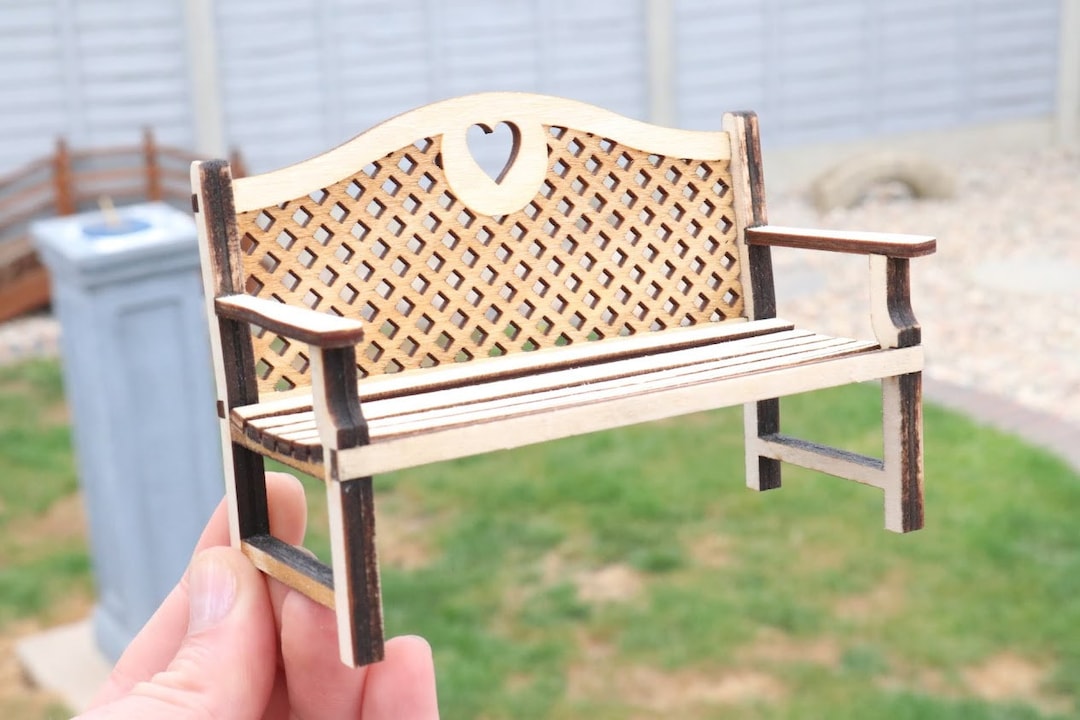 1/12 1:12 Doll House Wooden Garden Bench Two Seater - Etsy