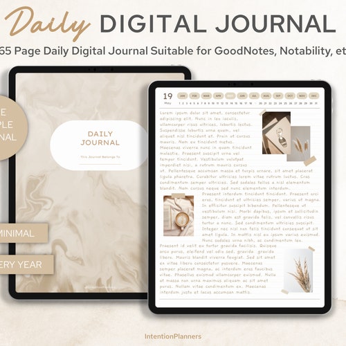 Daily Digital Journal for Goodnotes Notability Digital - Etsy