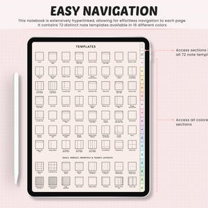 Digital Student Goodnotes Notebook, Minimal Planner, College, Cornell ...