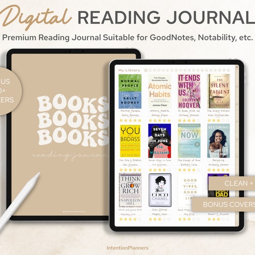 Digital Reading Journal Reading Tracker Goodnotes and - Etsy