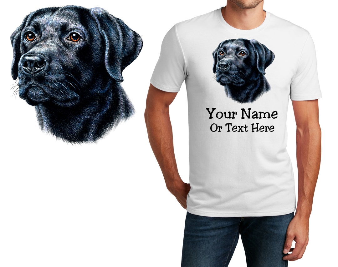Personalized T-shirt Black Lab Labrador Dog Design, Sports Shirt ...