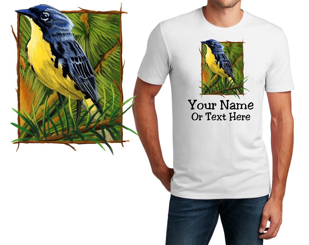 Personalized T-shirt Warbler Bird Design, Sports Shirt, Custom Printed ...