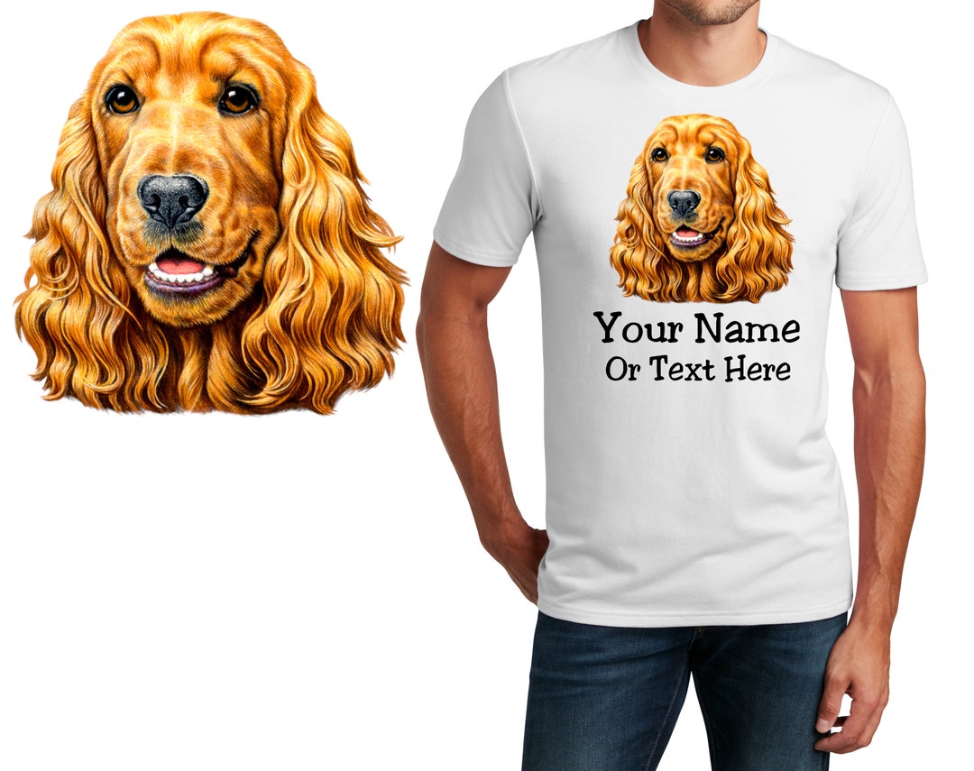 Personalized T-shirt Cocker Spaniel Dog Design, Sports Shirt, Printed ...
