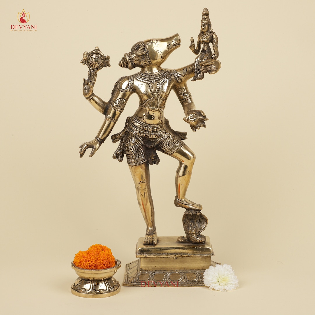 Lord Varaha avatar of Lord Vishnu With Goddess Lakshmi. Fine - Etsy
