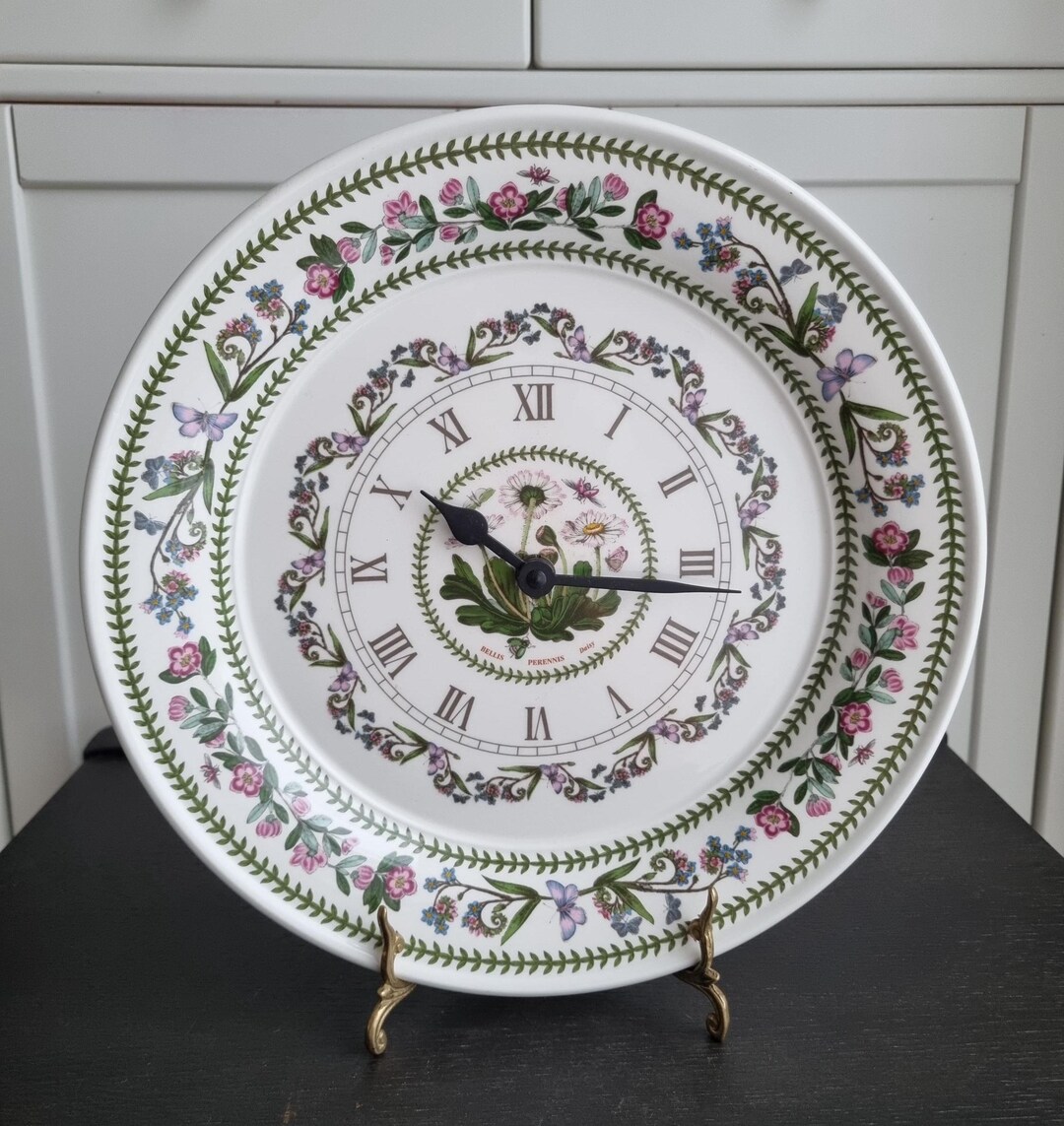 PORTMEIRION Wall Clock - Bellis Perennis - Botanic Garden Porcelain ...