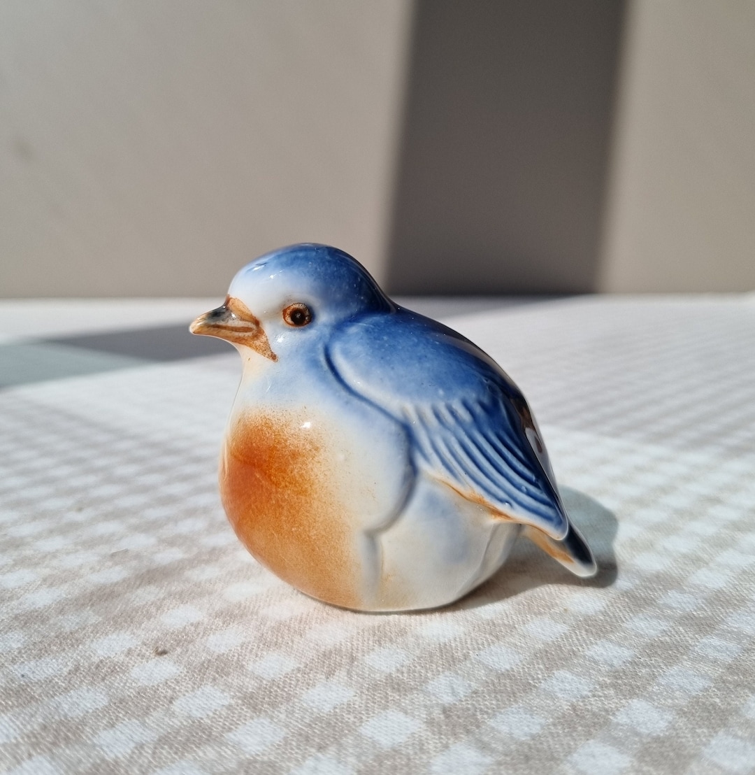 Vintage Ceramic Bird Figurine | Hand Painted | Birds Miniature Decor ...
