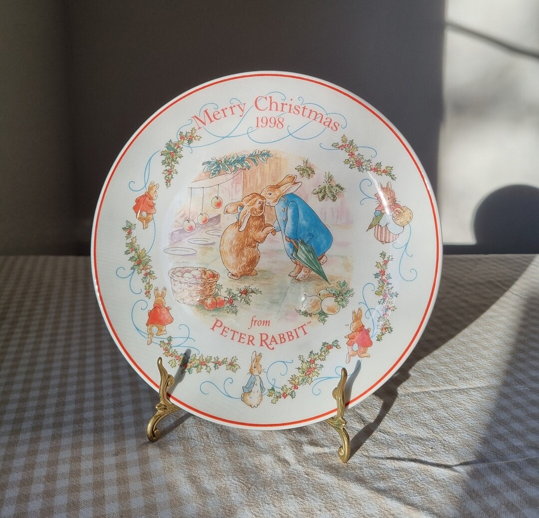 1998 Wedgwood the Tale of Peter Rabbit Christmas Plate Vintage Wedgwood ...