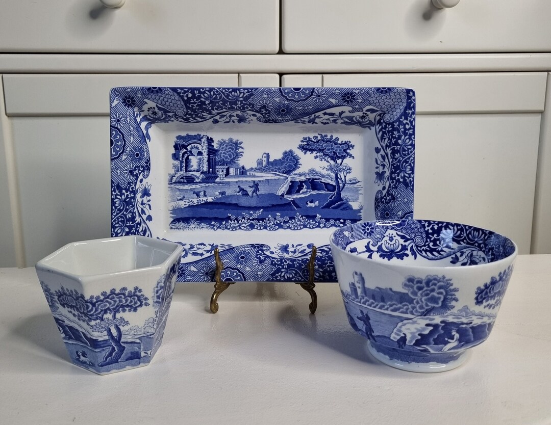 SPODE - Italian BLUE Collection | Ideal Gift, Royal Serving Plate Jar ...