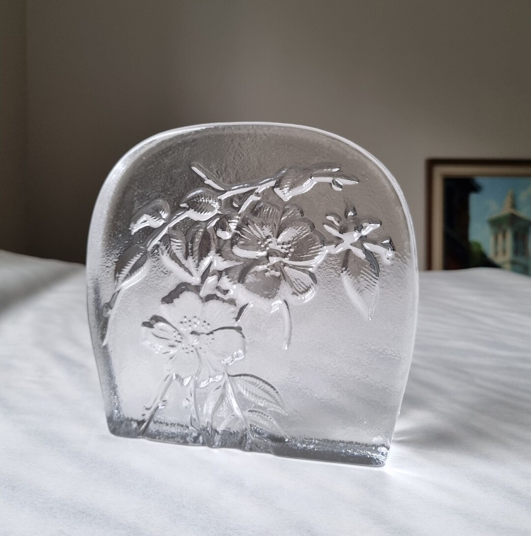 Swedish Glass Paperweight - FLOWERS - Scandinavian Glass - Swedish ...