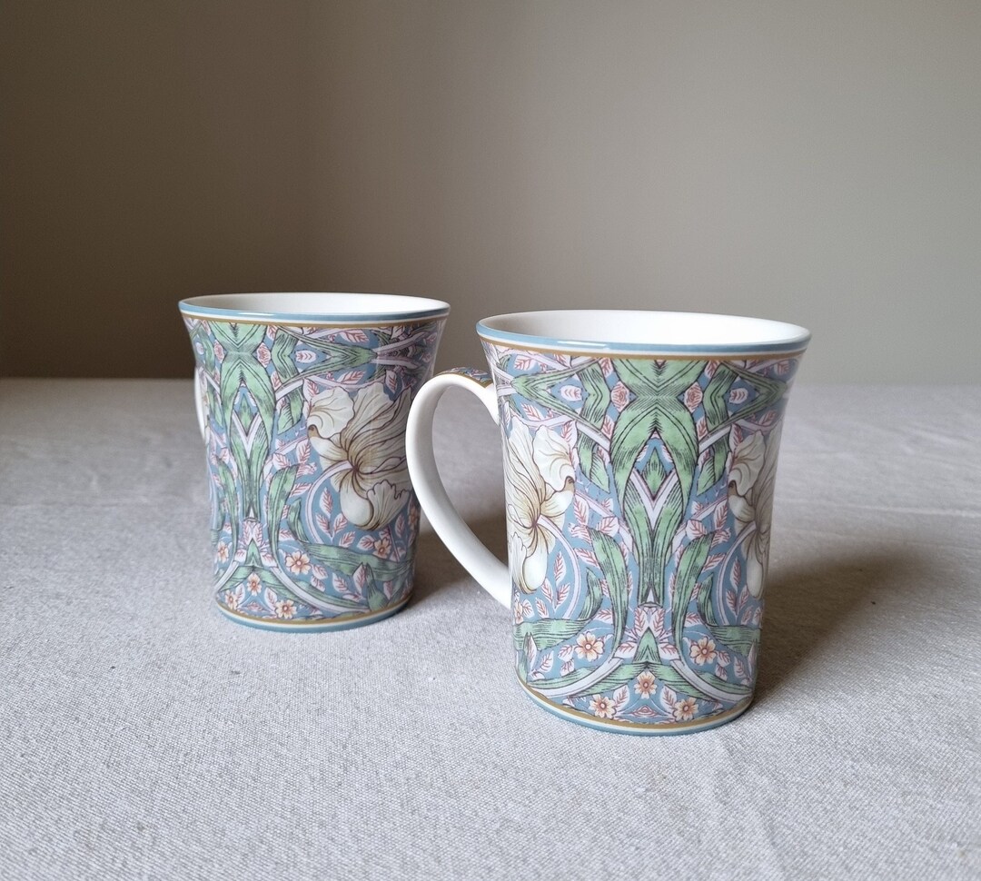 WILLIAM MORRIS pimpernel Mug Set of 2 Made in UK Fine China, Leonardo ...