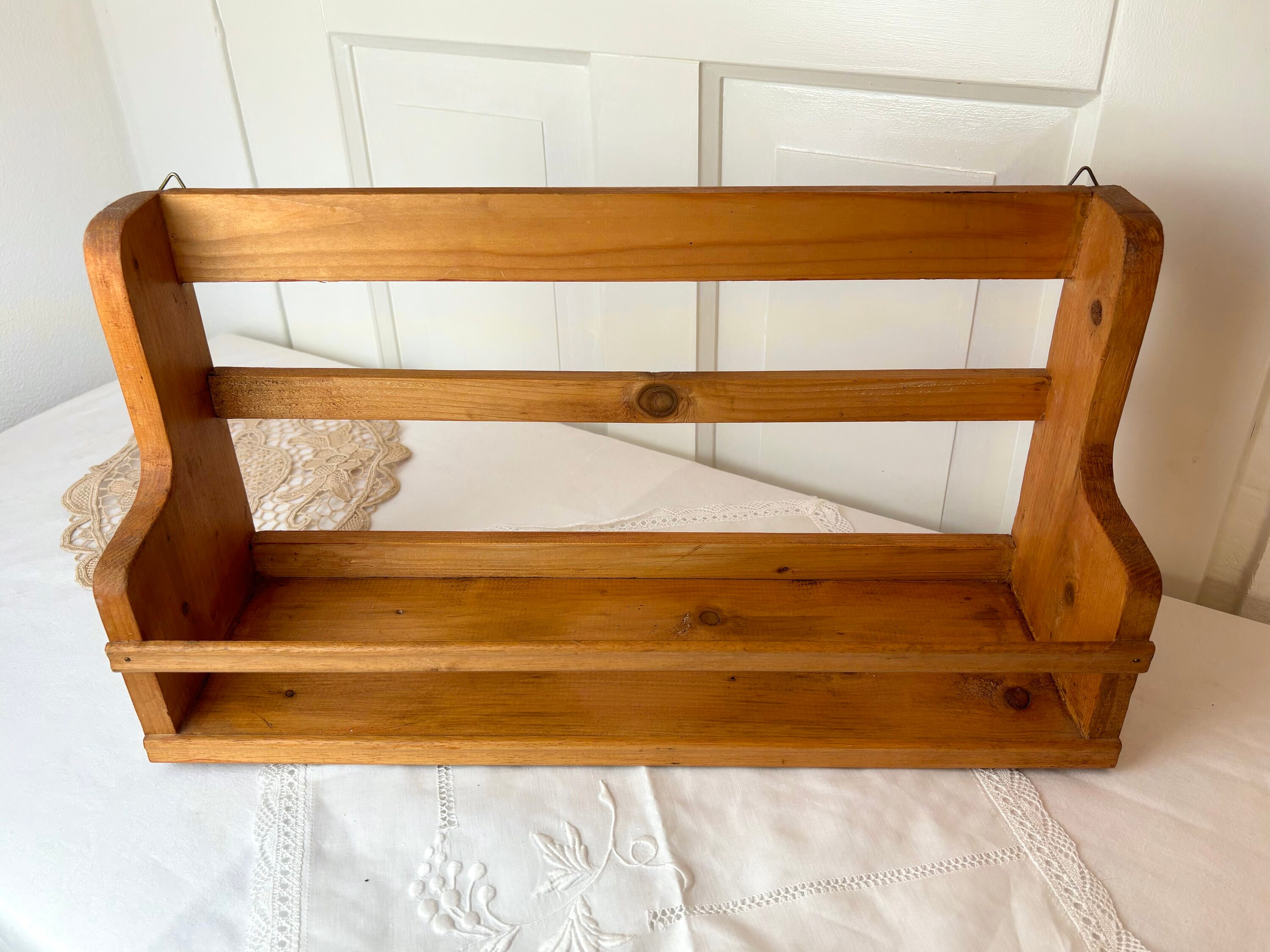 Vintage Wooden Wall Shelf, Old Spice Rack, Kitchen Wooden Holder - Etsy