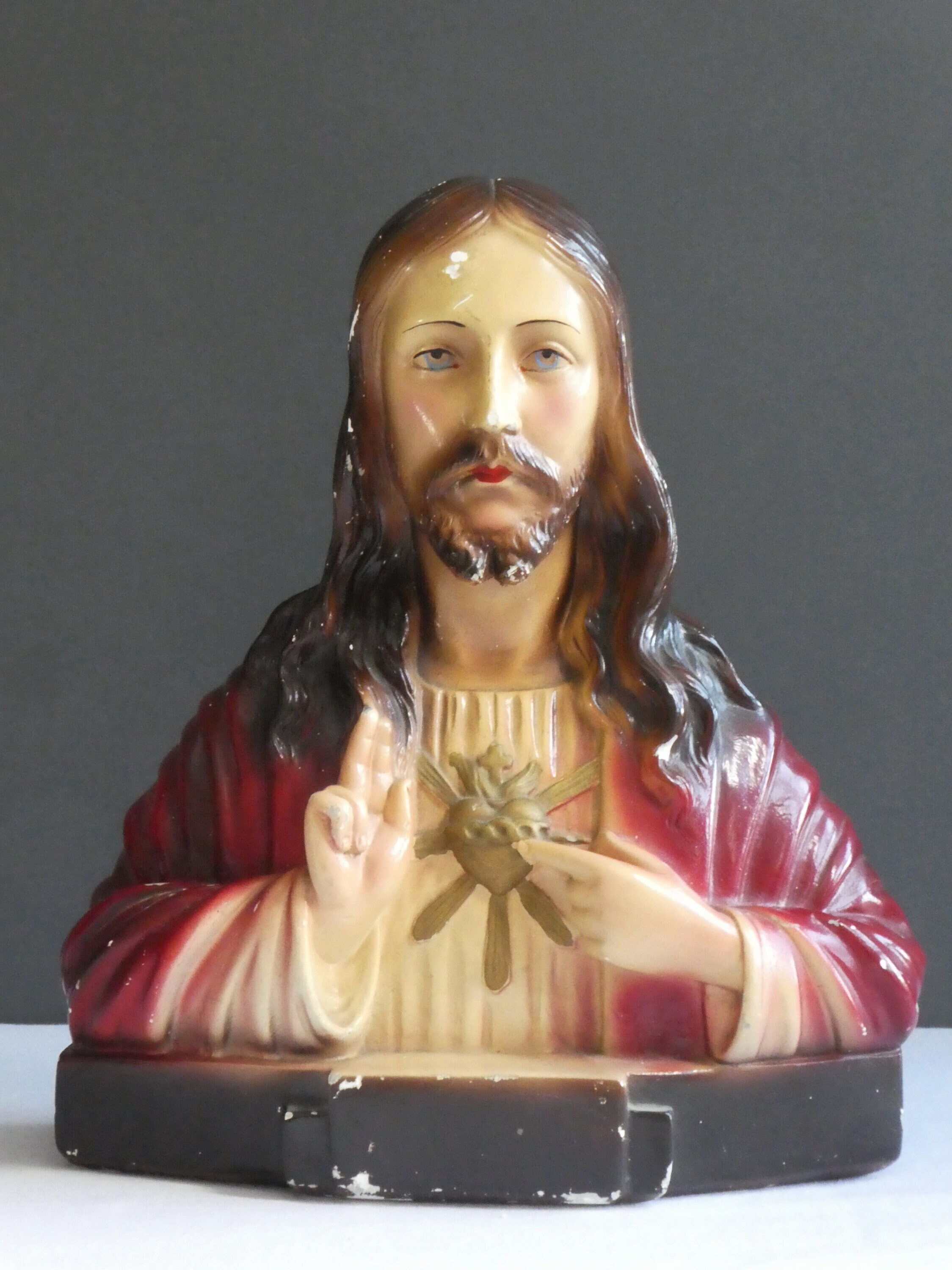Figurines Art & Collectibles Half Statue Religious Figurine Red and ...