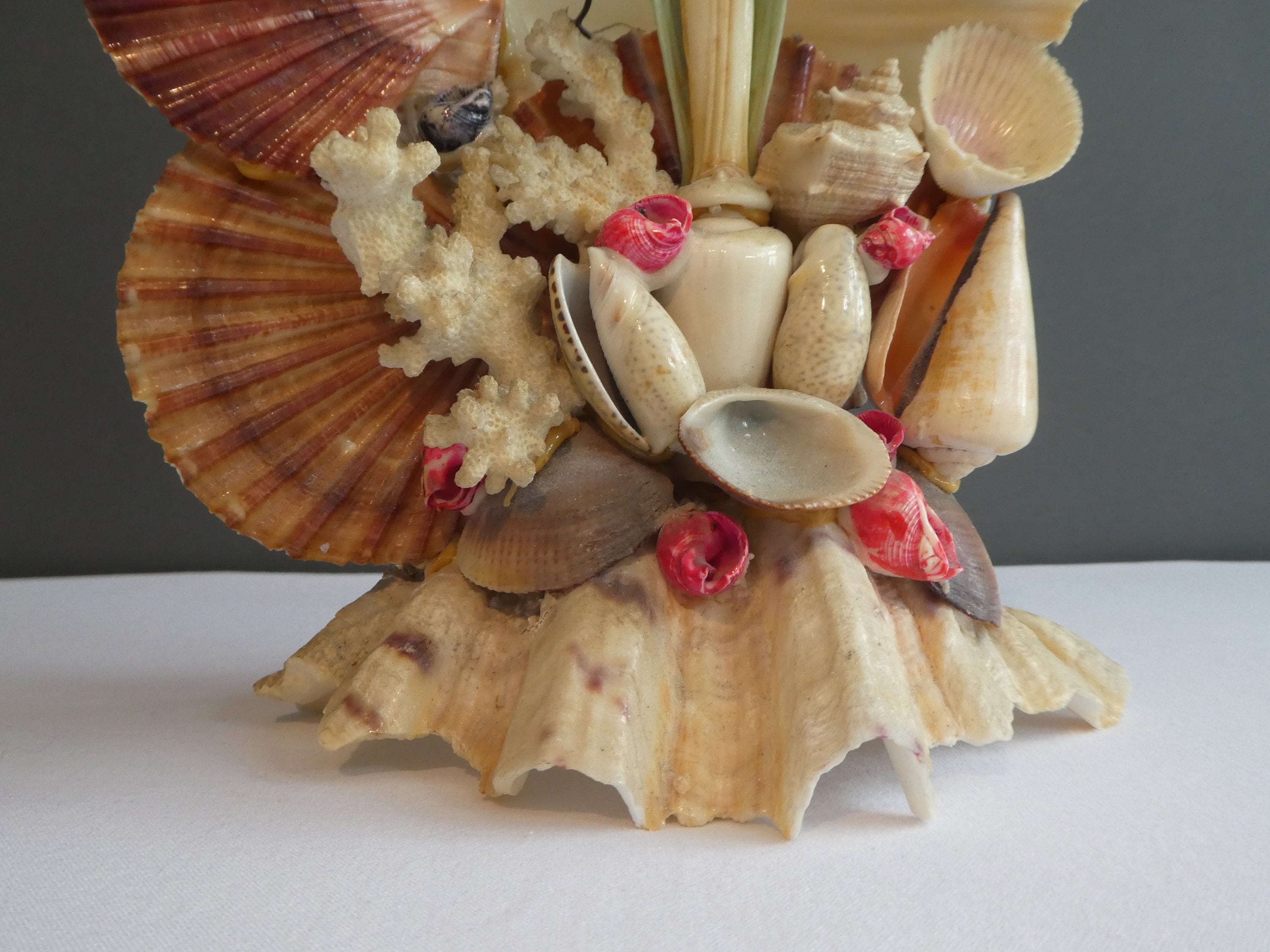 Rare Beautiful Virgin Mary in Seashells, Holy Mary Shellware Statue ...