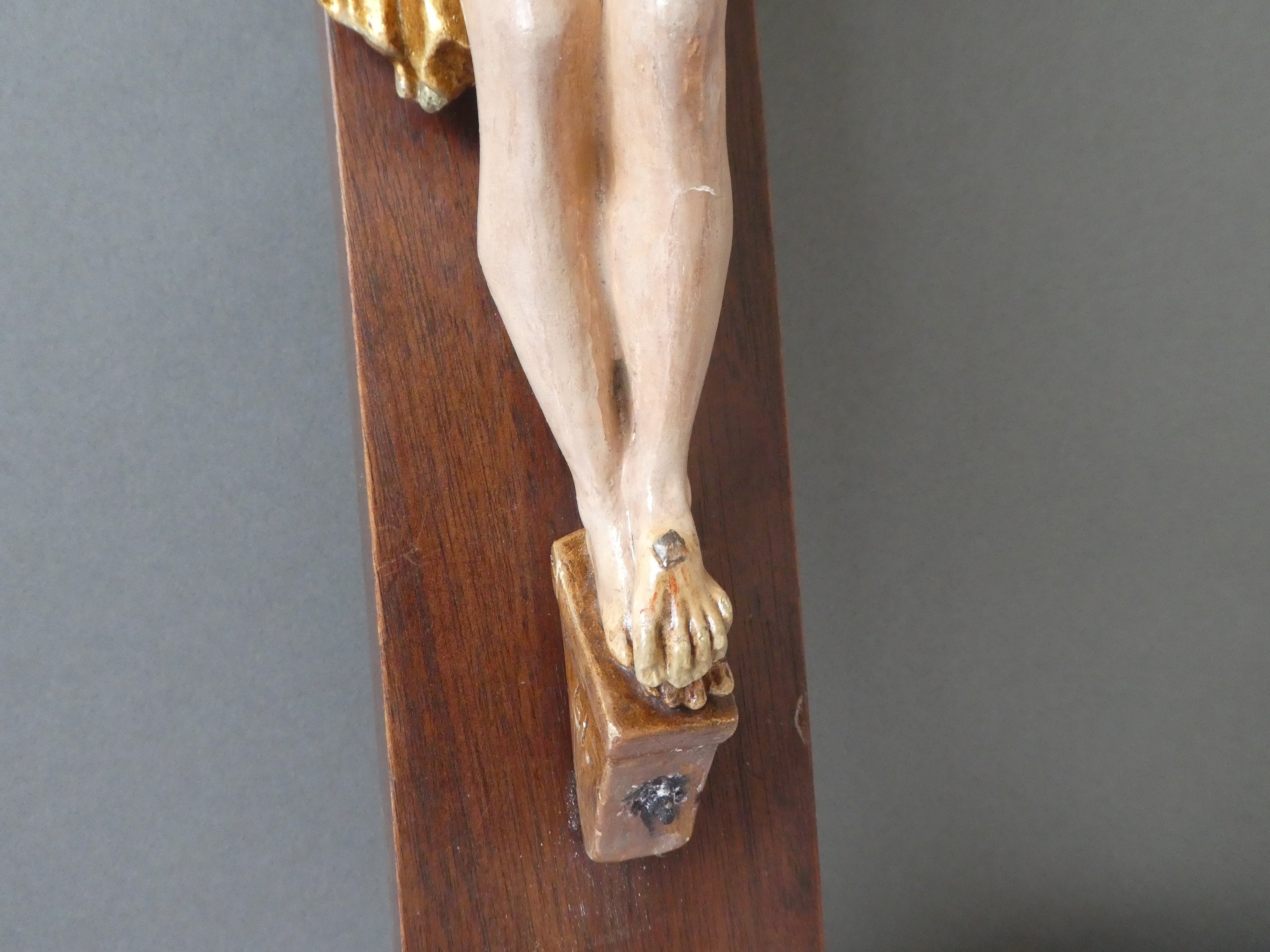 Antique Wooden Crucifix With Golden Details, Beautiful Cross Jesus ...