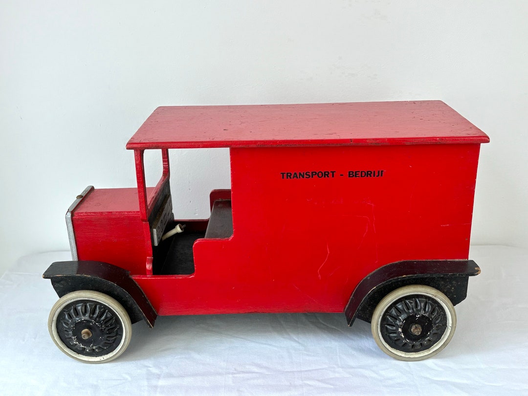 Vintage Red Moving Van, Wooden Toy Nostalgic Track - Etsy