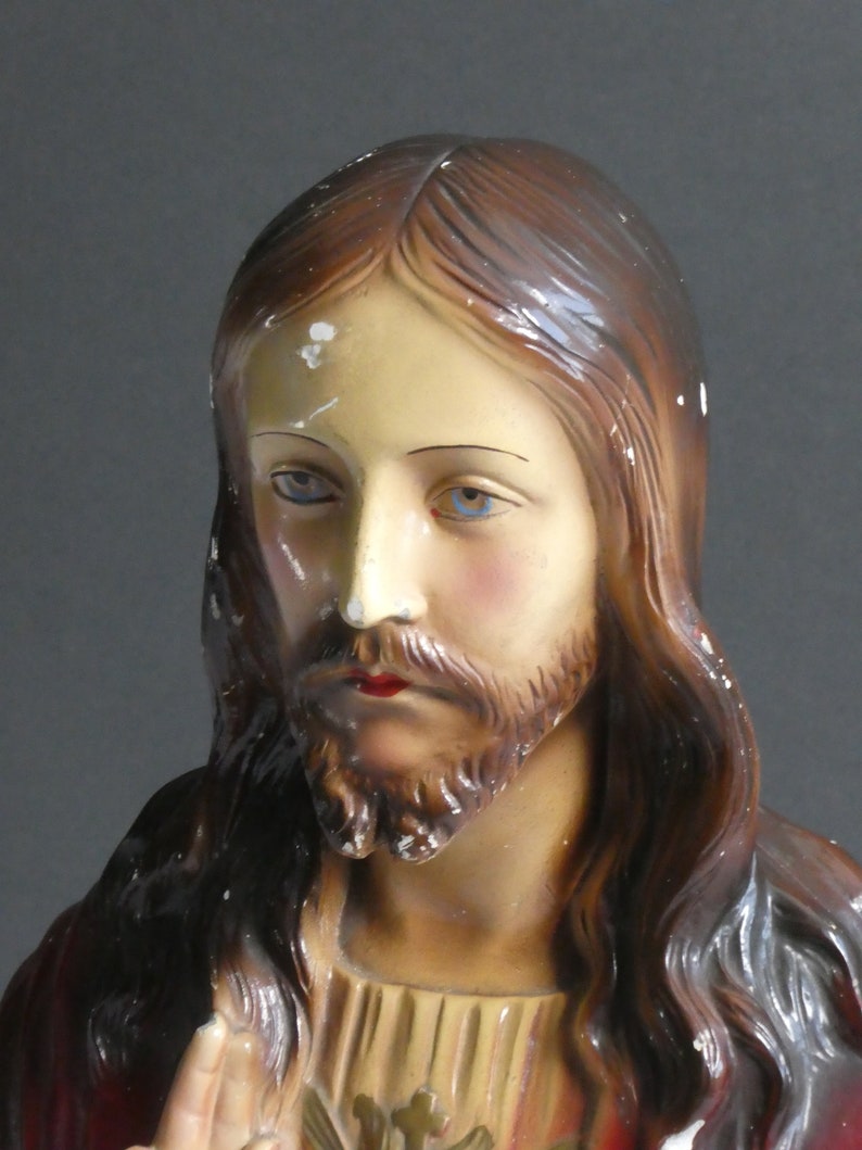 Figurines Art & Collectibles Half Statue Religious Figurine Red and ...