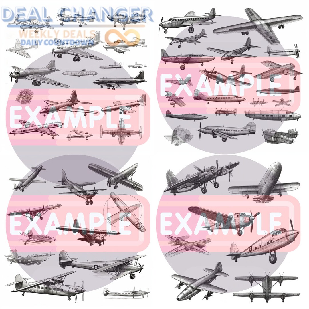 50 Bold Air Planes Biplane Carrier Craft War Jet Boeing Graphic ...