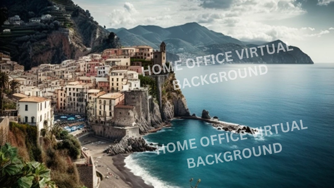 Amalfi Coast Italy 4 Zoom Virtual Backgrounds Microsoft Teams Digital ...
