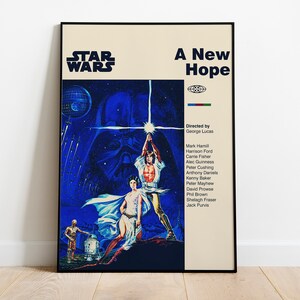 STAR WARS POSTER A New Hope Poster Mid Century Modern - Etsy