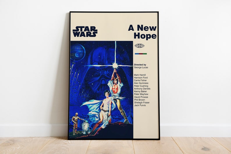 STAR WARS POSTER A New Hope Poster Mid Century Modern - Etsy
