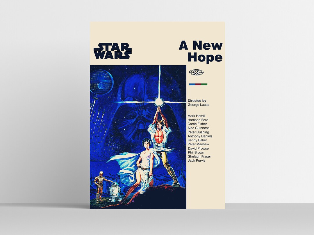 STAR WARS POSTER A New Hope Poster Mid Century Modern - Etsy
