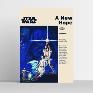 STAR WARS POSTER A New Hope Poster Mid Century Modern - Etsy