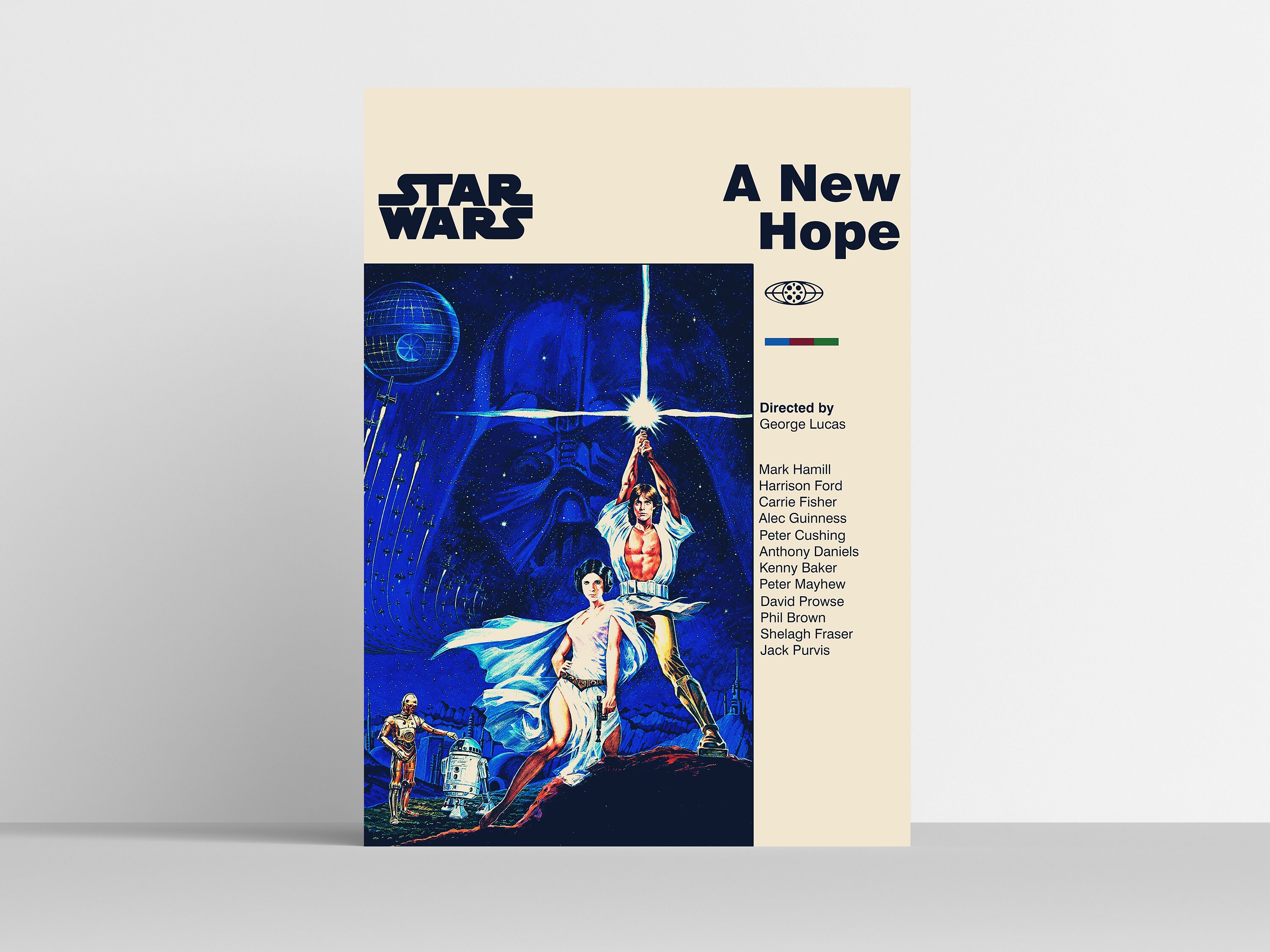 STAR WARS POSTER A New Hope Poster Mid Century Modern - Etsy