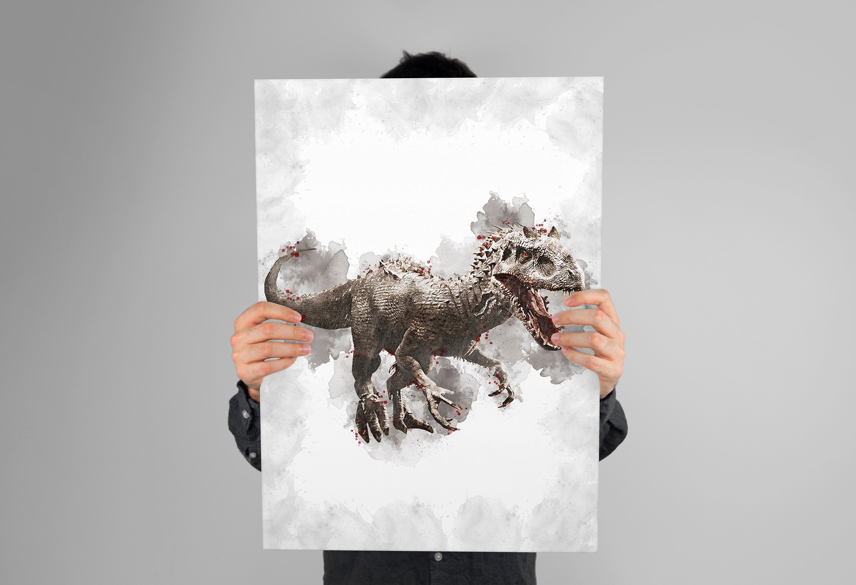INDOMINUS REX POSTER Dinosaur Poster Indominus Rex Print Watercolor Art ...