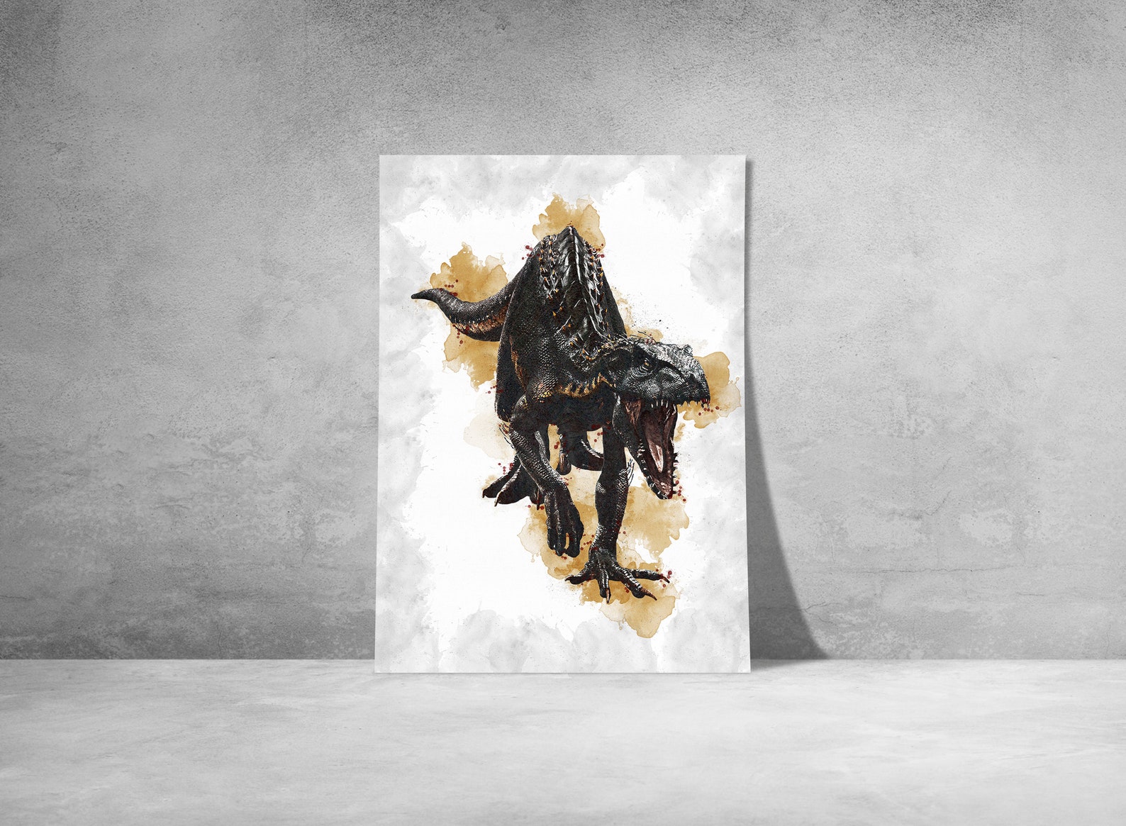 SCORPIUS REX POSTER Dinosaur Poster Scorpius Rex Print Watercolor Art ...