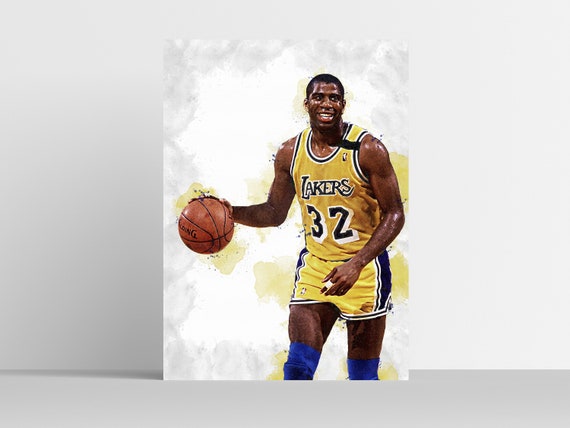 MAGIC JOHNSON Sport Poster NBA Poster Basketball Player - Etsy
