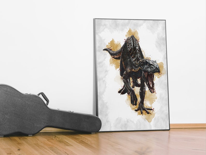 SCORPIUS REX POSTER Dinosaur Poster Scorpius Rex Print Watercolor Art ...