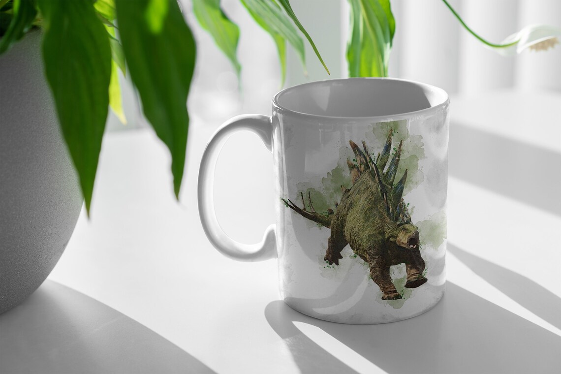 STEGOSAURUS POSTER Dinosaur Poster Stegosaurus Print Watercolor Art ...