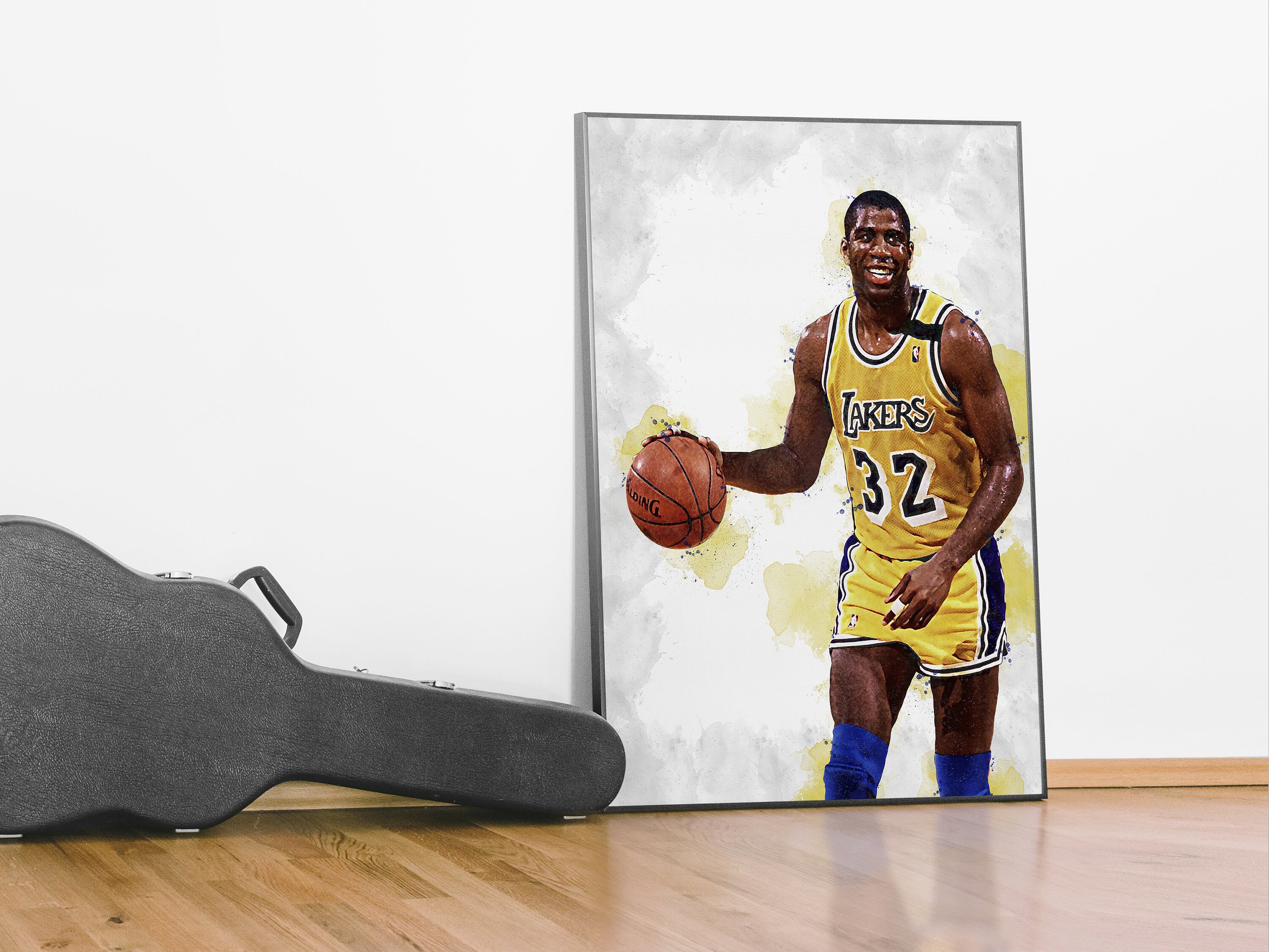 MAGIC JOHNSON Sport Poster NBA Poster Basketball Player Poster Digital ...