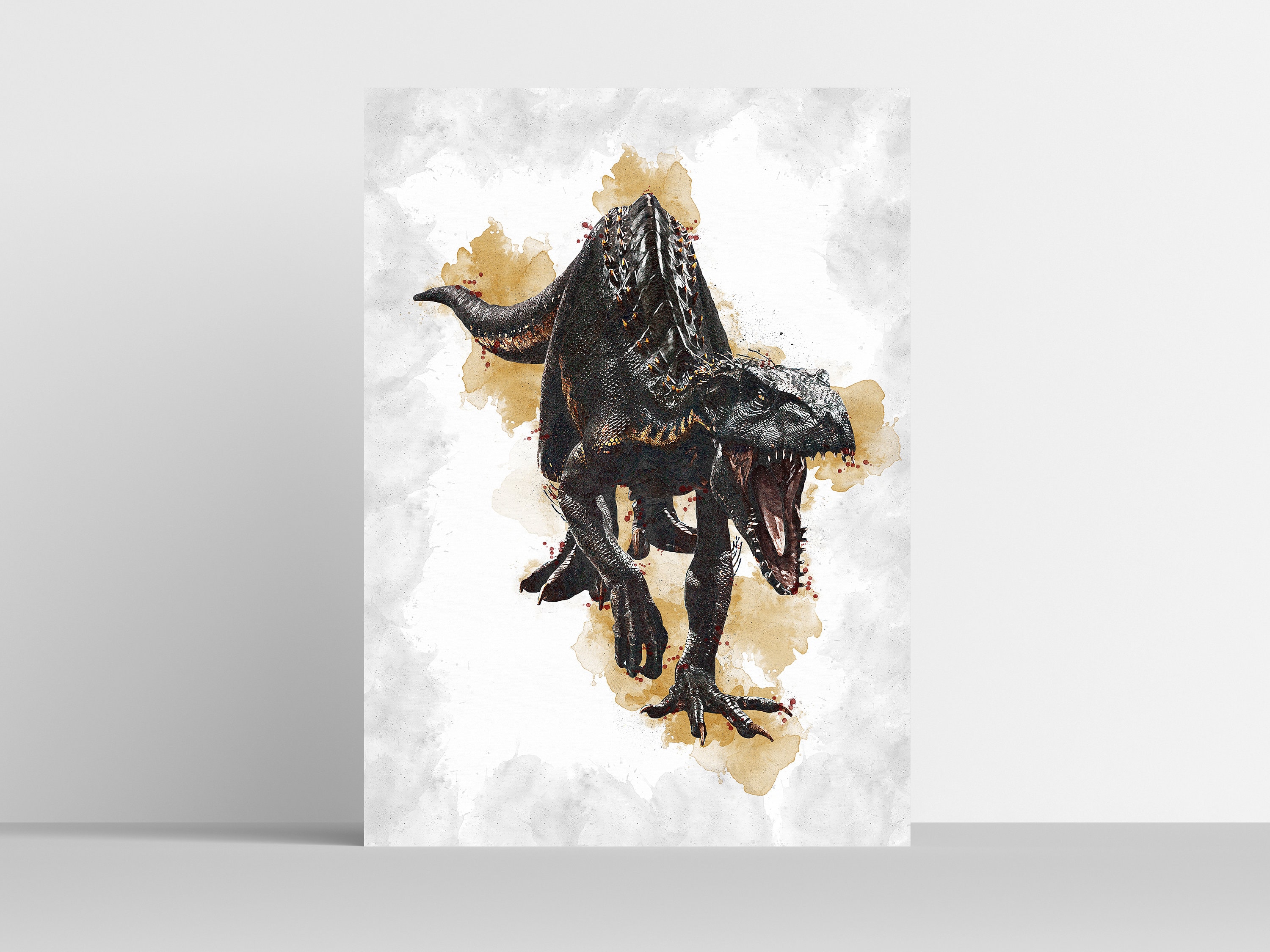 SCORPIUS REX POSTER Dinosaur Poster Scorpius Rex Print Watercolor Art ...